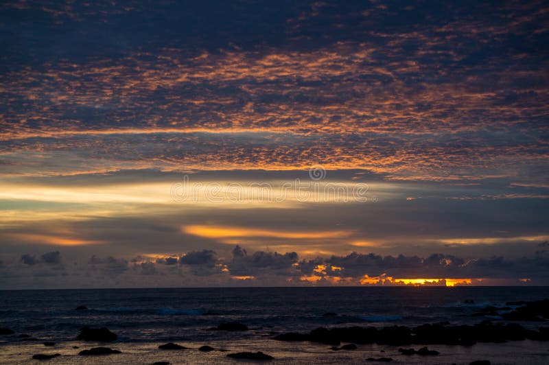 Beautiful Sun Rays Lighting the Sky Stock Photo - Image of horizon ...