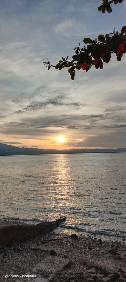 Samboan Sunset in the South of Cebu Stock Photo - Image of samboan ...