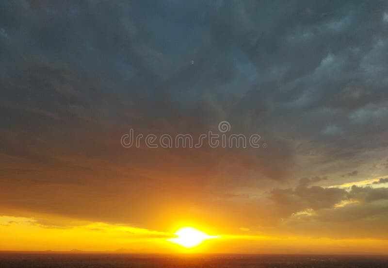 Beautiful Sun Set Image with Sky Stock Image - Image of gleaming ...