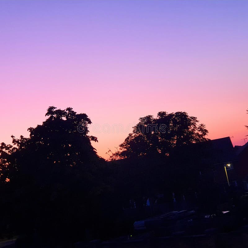 Beautiful Sun Set Over the Houses Stock Photo - Image of houses ...
