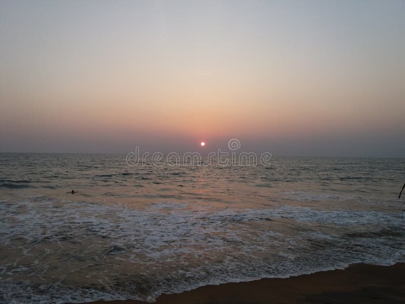 Beautiful Sun Set in a Sunny Day Stock Image - Image of sunny ...