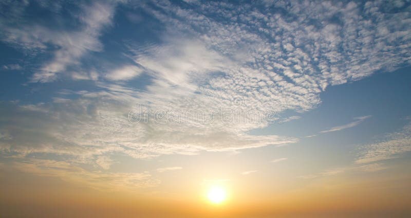 Beautiful Sun Shines Beautifully upon the Cirrocumulus Clouds in the ...