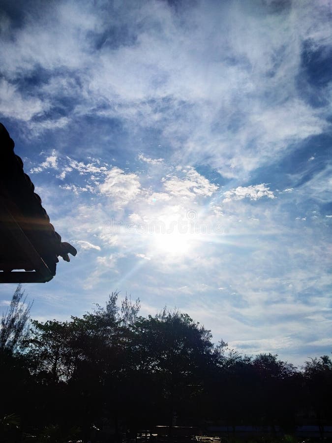 Beautiful Sun and Sky View at Morning Stock Photo - Image of view ...