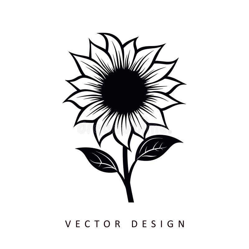 Beautiful Sunflower Vector Design AI Generated Stock Illustration ...