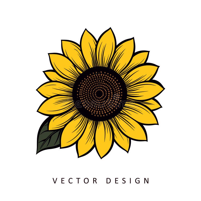 Beautiful Sunflower Vector Design AI Generated Stock Illustration - Illustration of yellow ...