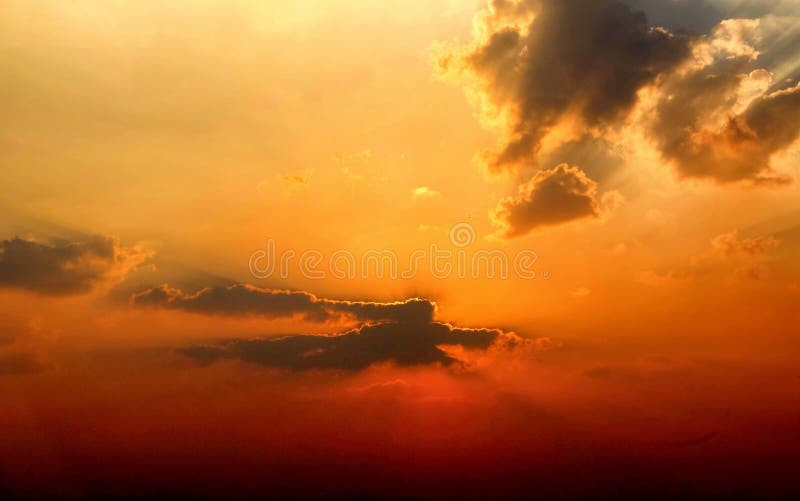 Beautiful Sunlight Beam at Sunset Stock Photo - Image of season ...