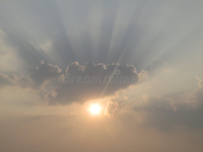 Beautiful Sunlight through Cloud and Sky Stock Image - Image of ...