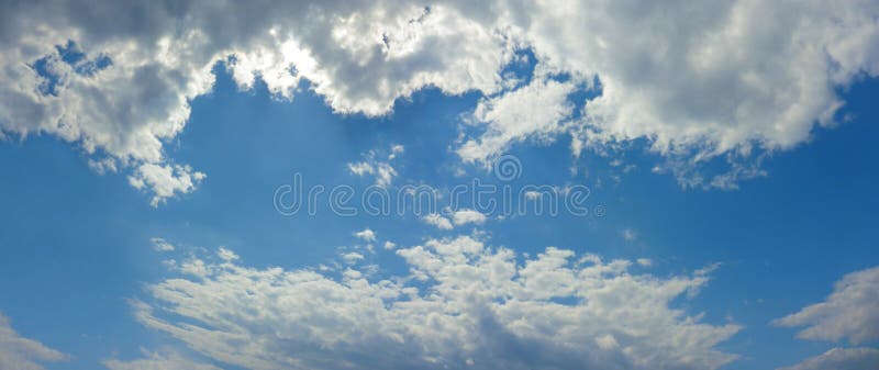 Beautiful Sunny Blue Sky Background Banner Stock Photo - Image of copy ...
