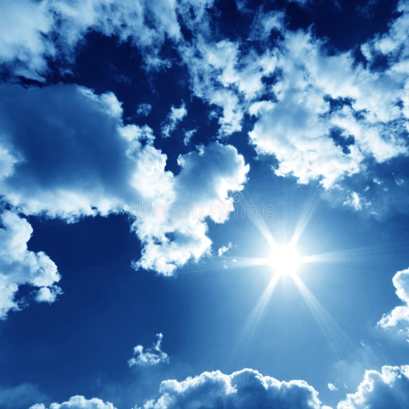 Beautiful sunny sky stock image. Image of background, nature - 9027811