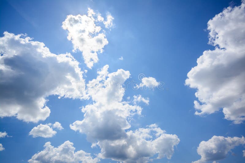 Sunny sky with clouds stock image. Image of color, weather - 258632479