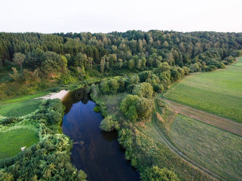 Fields and river stock image. Image of exploration, ljubljanica - 1758429