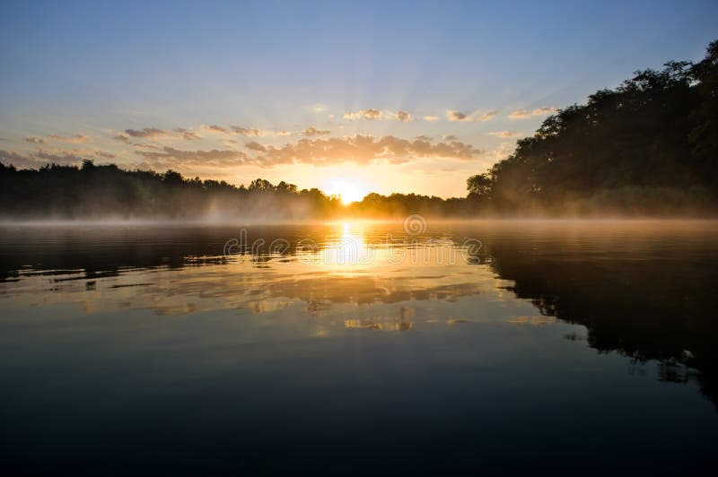 Beautiful sunrise stock photo. Image of rise, pond, color - 5989888
