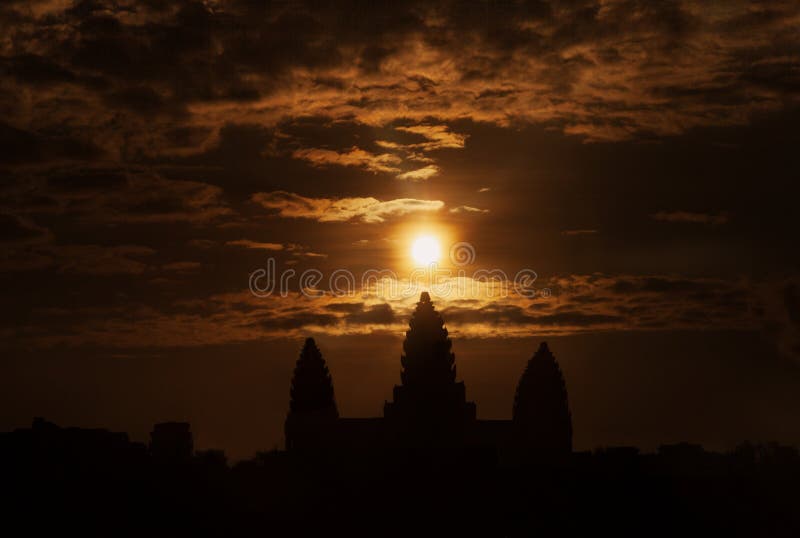 Beautiful Sunrise at Angkor Wat Temple Stock Photo - Image of angkor ...