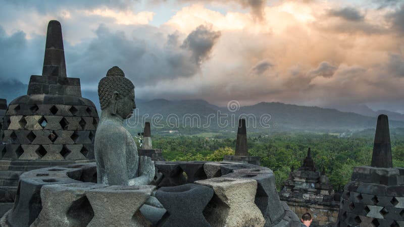 Borobudur, Java, Indonesia stock image. Image of empul - 99039189