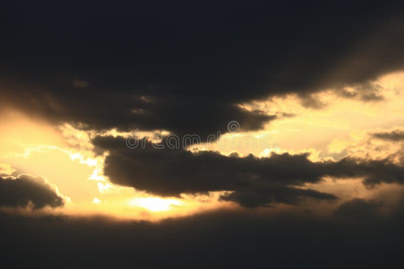 Beautiful Sunrise in the Clouds. the Sun S Rays Pass through the Clouds ...