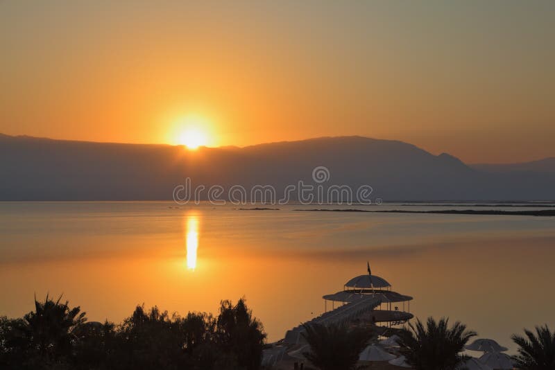 Beautiful Sunrise in the Dead Sea Stock Photo - Image of sunrise ...