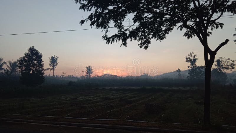 Beautiful Sunrise in Front of the House Stock Image - Image of ...