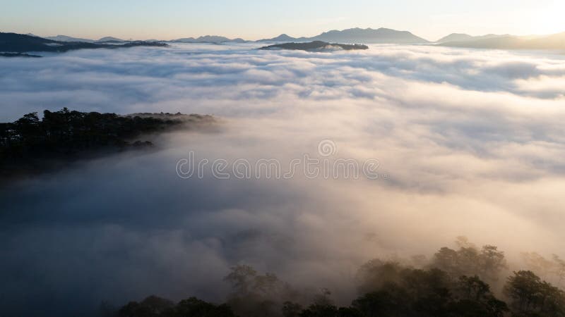 Beautiful Sunrise Landscape in Da Lat, Vietnam Stock Photo - Image of ...
