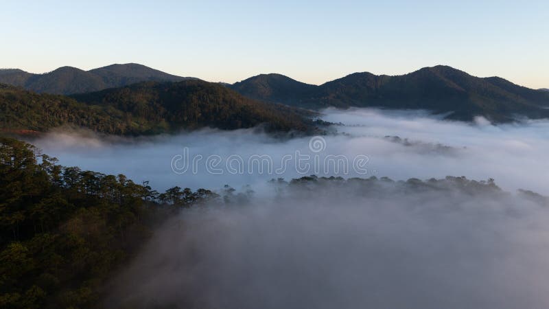 Beautiful Sunrise Landscape in Da Lat, Vietnam Stock Photo - Image of ...