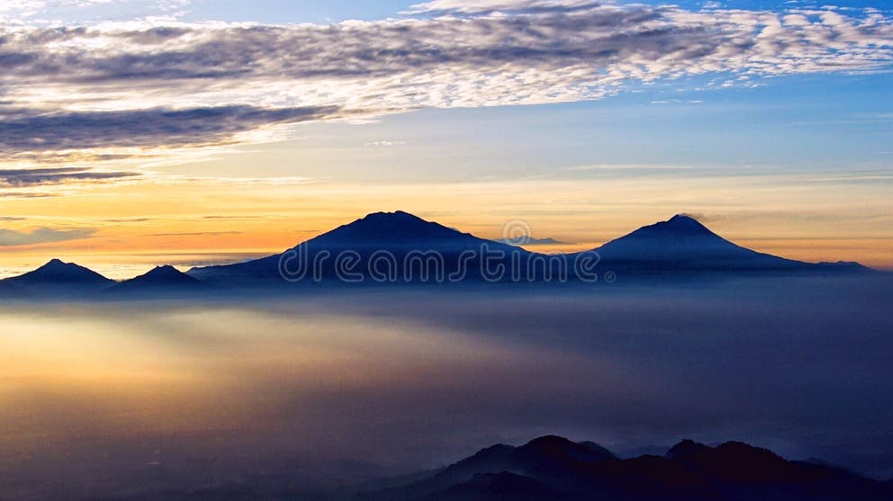 Beautiful Sunrise Mount in Java Stock Photo - Image of mount, java ...