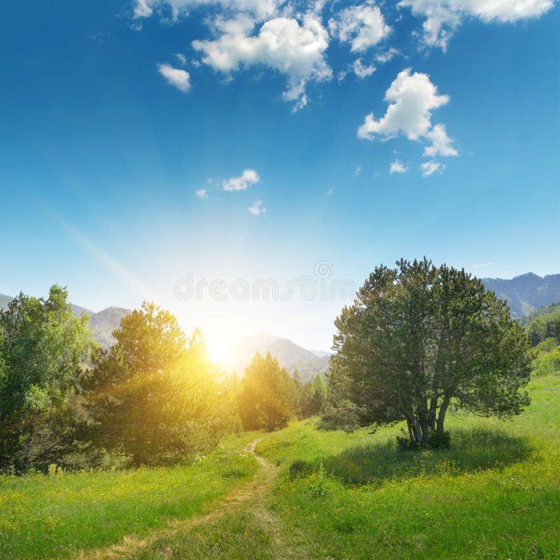 Beautiful sunrise stock photo. Image of sidehill, nature - 70632158