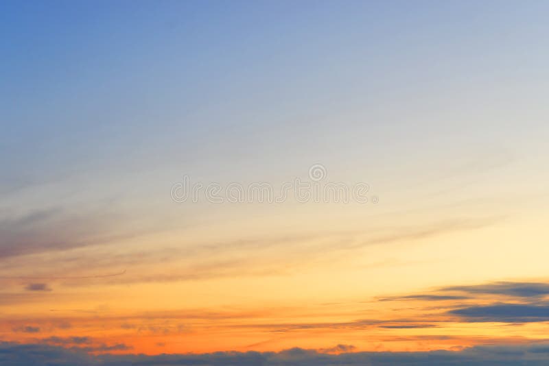 Beautiful Sunrise. Orange Gradient Sky with the Rising Sun. Stock Image ...