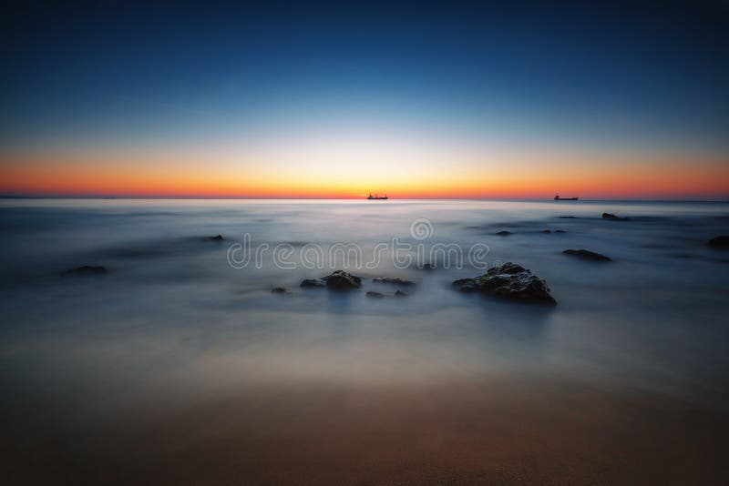 Beautiful Sunrise Over the Horizon Stock Image - Image of scenics ...