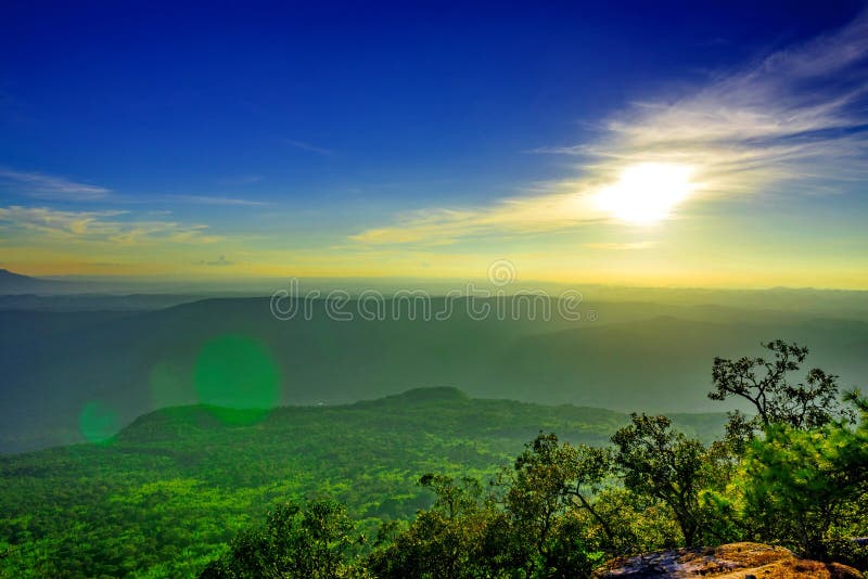 Beautiful Sunrise Over the Mountains Stock Image - Image of hill, color ...