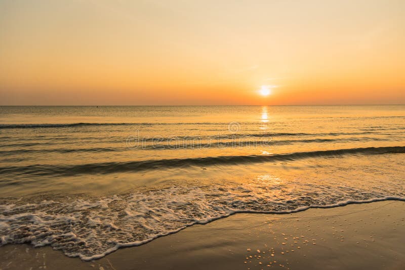 Beautiful Sunrise Over the Ocean Stock Photo - Image of sunny, season ...