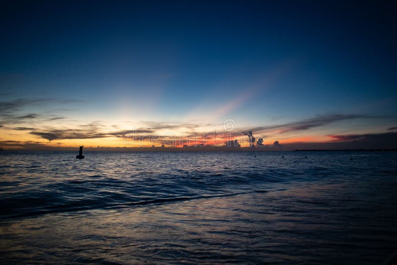 Beautiful Sunrise Over the Ocean. Stock Image - Image of outdoor, ocean ...