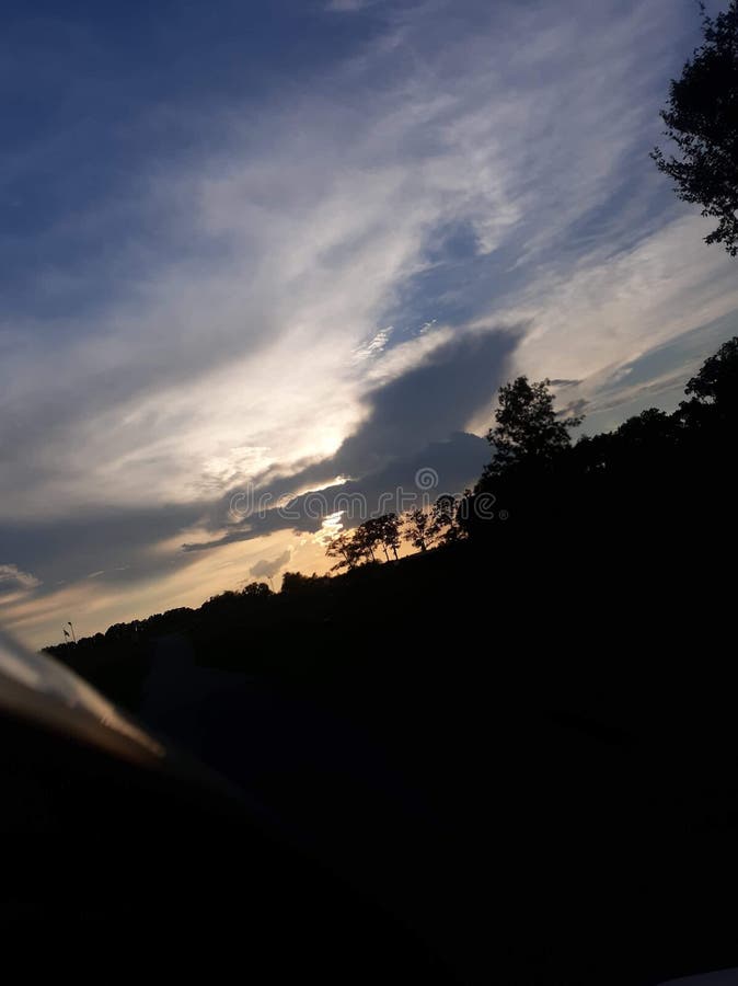 Beautiful Sunrise Perfect Timing Stock Photo - Image of silhouette ...