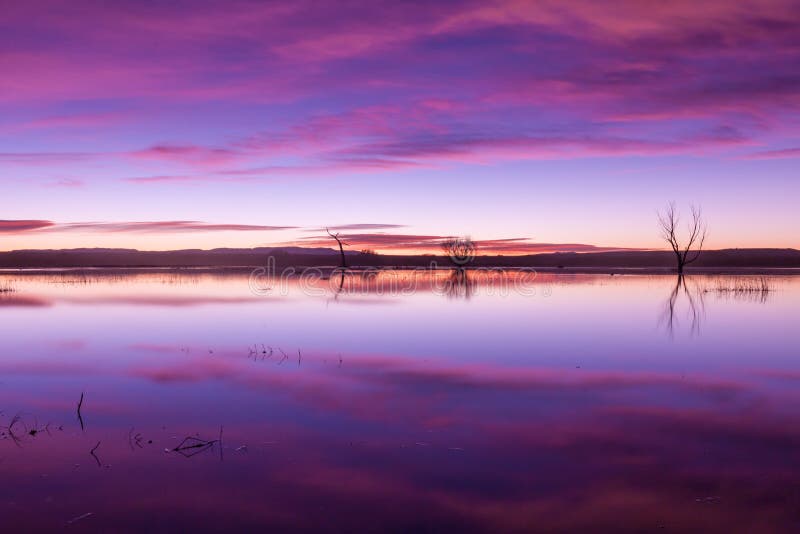 Beautiful Sunrise Reflection Stock Image - Image of sunset, nature ...