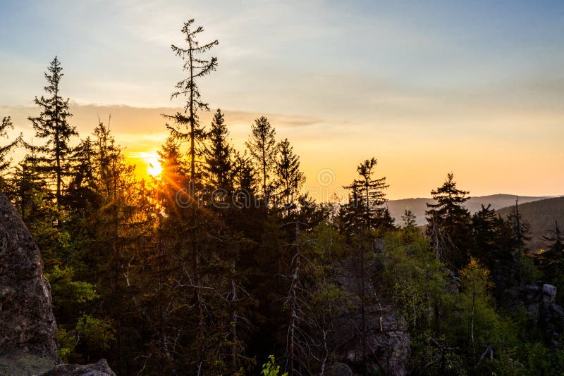 Beautiful sunrise stock image. Image of europe, spring - 183766633