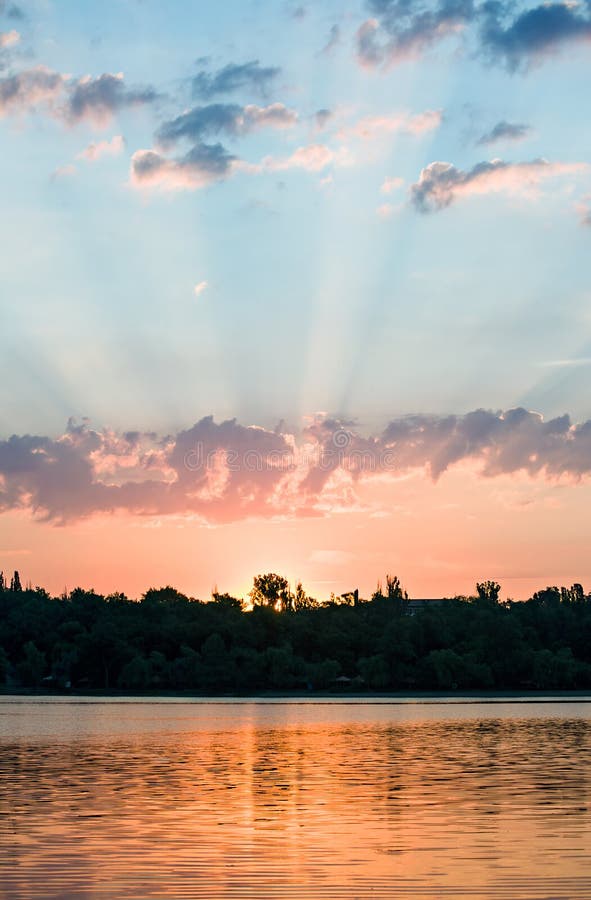 Beautiful Sunrise on the River Stock Photo - Image of glow, environment ...