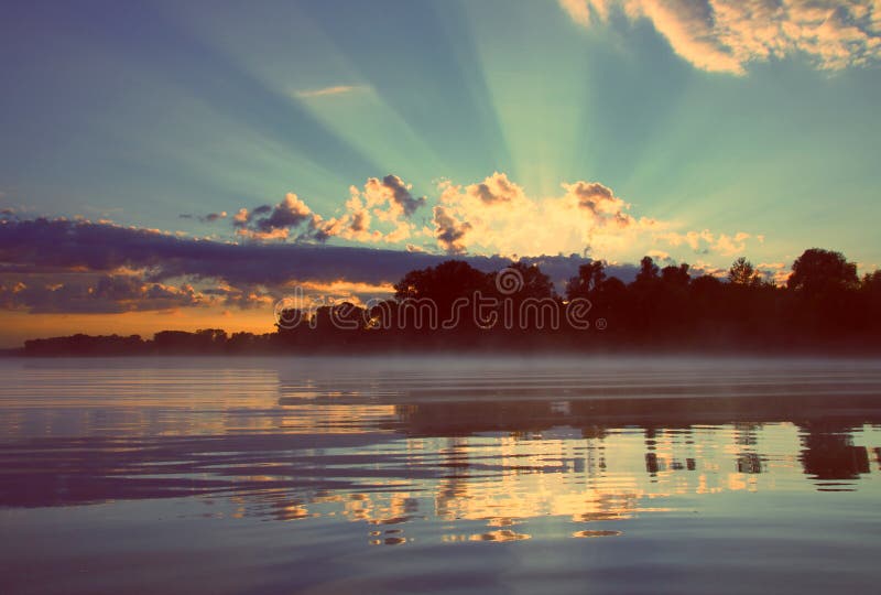 Sunrise River View stock image. Image of hindu, travel - 4850457