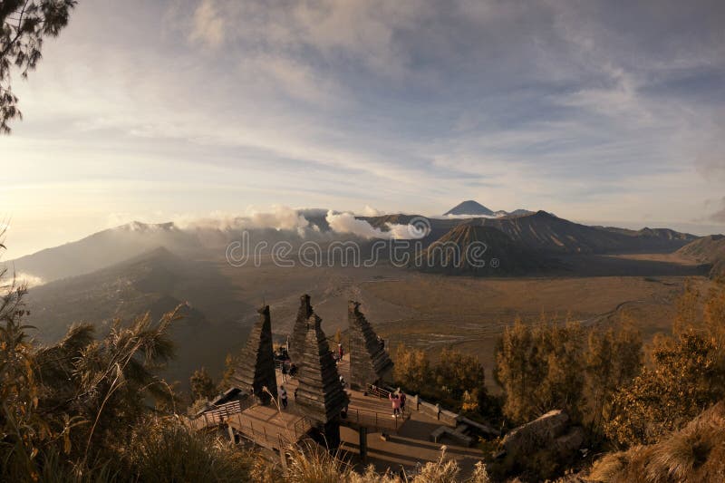Beautiful Sunrise at Seruni Point View Stock Photo - Image of tree ...