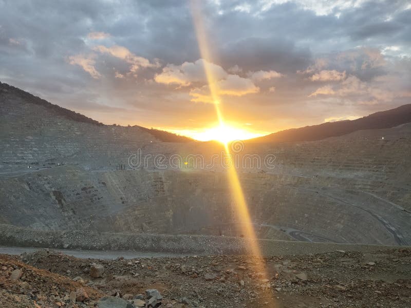 The Beautiful Sunseat View on Mining Stock Photo - Image of beautiful ...