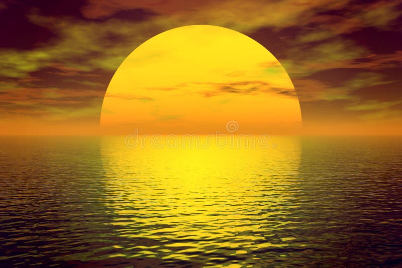 Beautiful sunset stock illustration. Illustration of abstract - 10843649