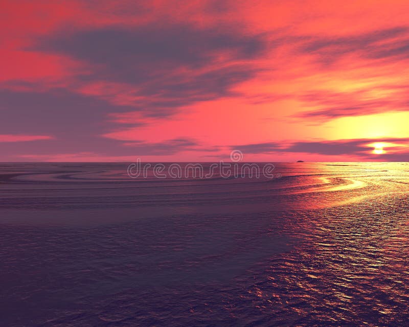 Beautiful sunset stock illustration. Illustration of beams - 7656297