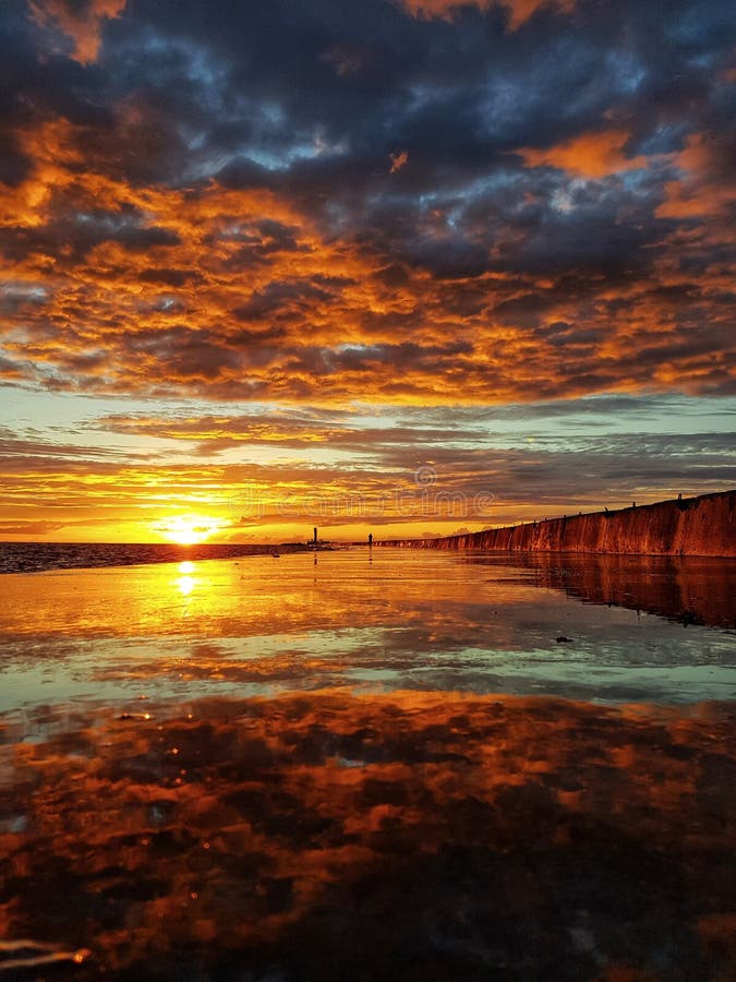 Beautiful Sunset Above the Sea Stock Photo - Image of light, bright ...