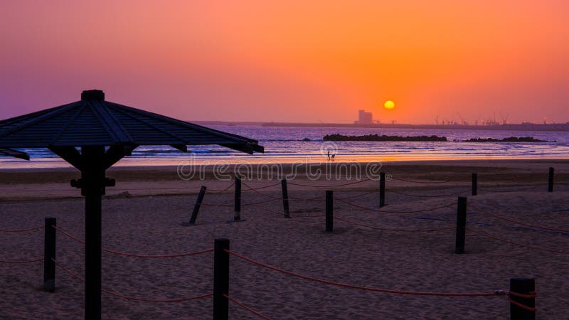 Beautiful Sunset in Agadir, Morocco Stock Photo - Image of scene ...