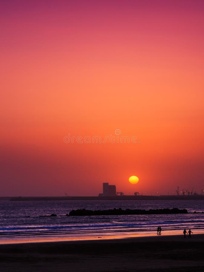 Beautiful Sunset in Agadir, Morocco Stock Photo - Image of exotic, dawn ...