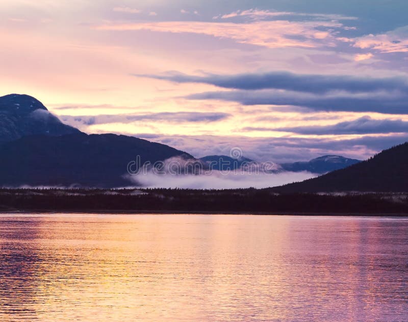 Sunset in Alaska stock photo. Image of breathtaking, eternity - 1294526