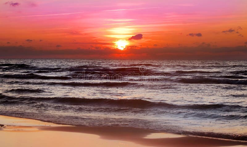 The Beach in Autumn stock photo. Image of chilly, gray - 20436724
