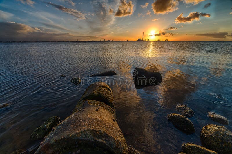 Beautiful Sunset at the Beach Creating the Perfect Atmosphere for an ...