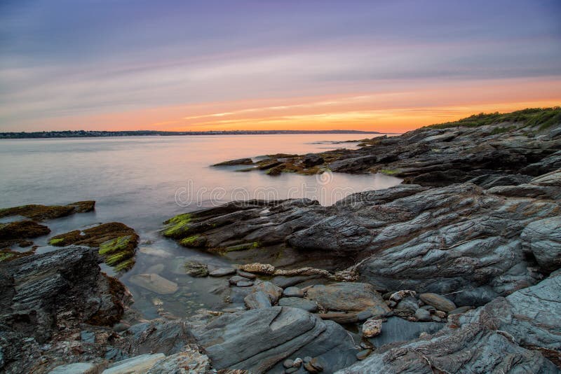 A Beautiful Sunset on the Beach Stock Photo - Image of lighthouse ...