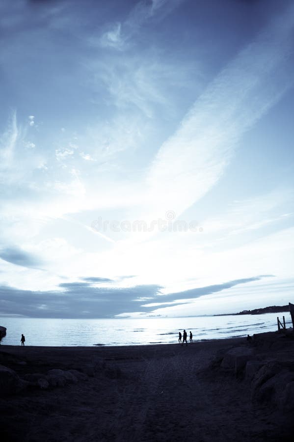 Beautiful Sunset on the Beach without People Stock Photo - Image of ...