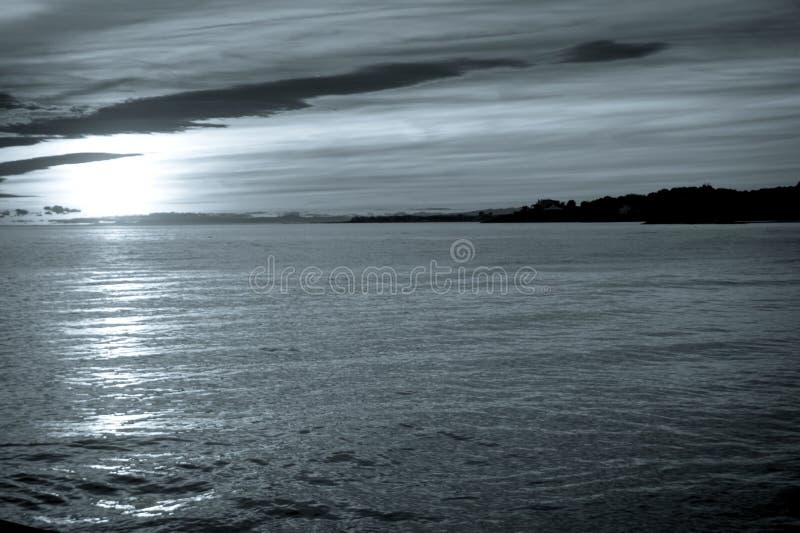 Beautiful Sunset on the Beach without People Stock Photo - Image of ...