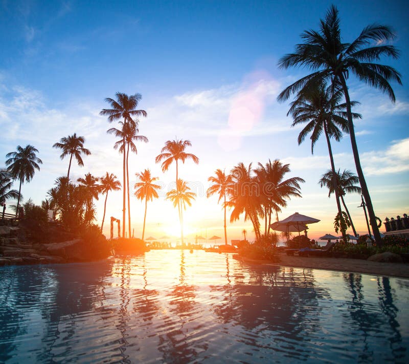 Luxury sunset in Mauritius stock photo. Image of island - 35328216