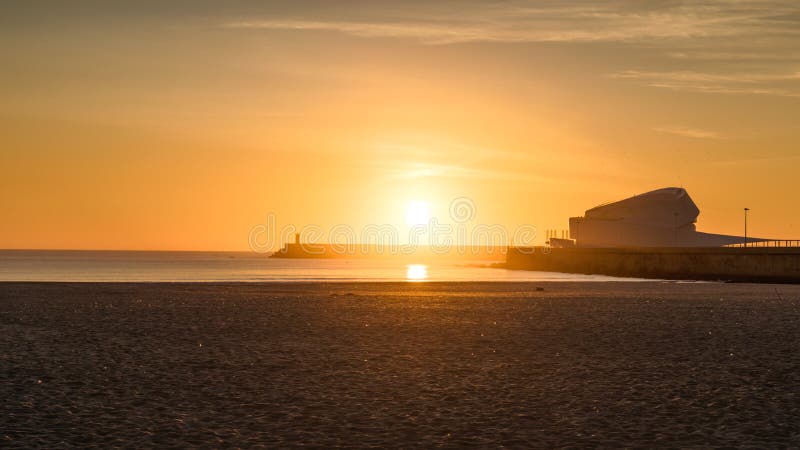 Beautiful Sunset on the Beach, Sand and Beach with Sunset. Stock Image ...
